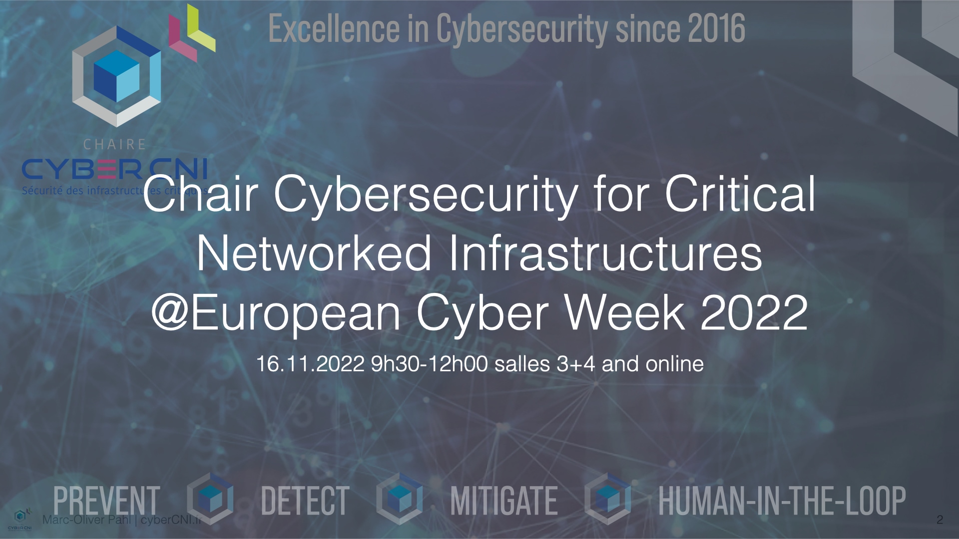 Join our CyberCNI session at the European Cyber Week on Nov 16, 2022 ...